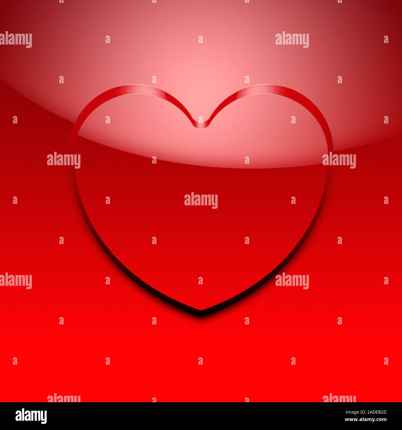 Red heart shape, illustration Stock Photo - Alamy