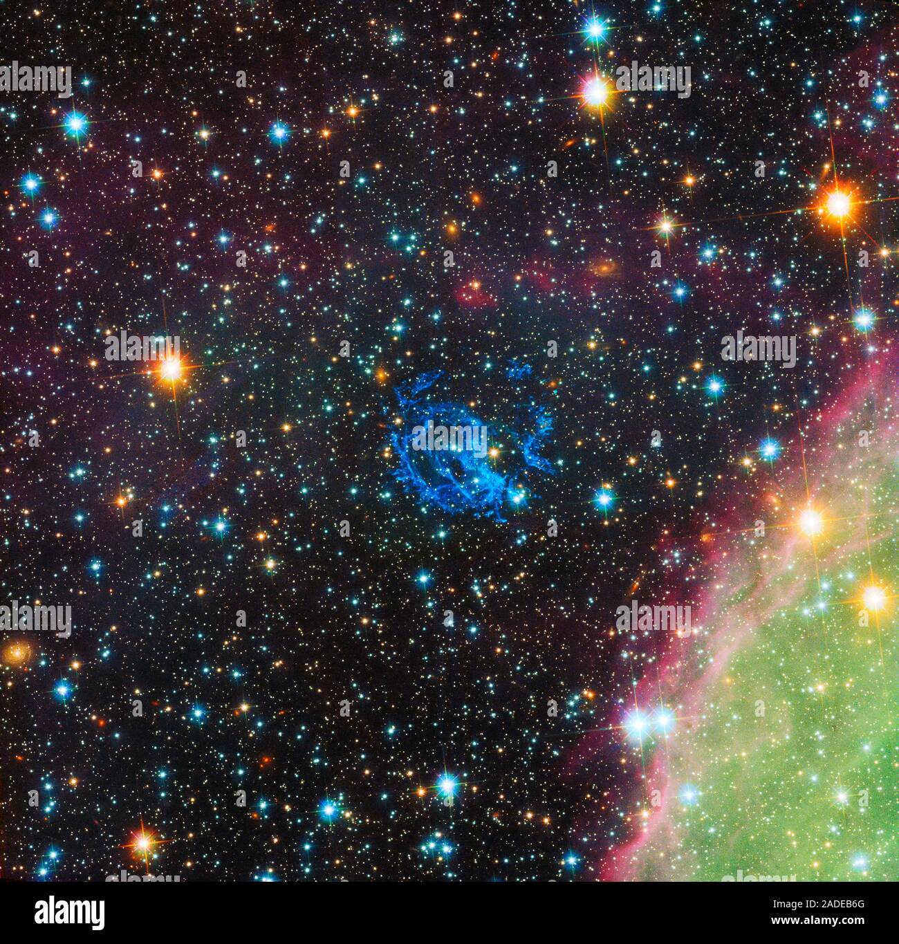 Supernova remnant E0102-72.3, optical image. This supernova remnant was ...