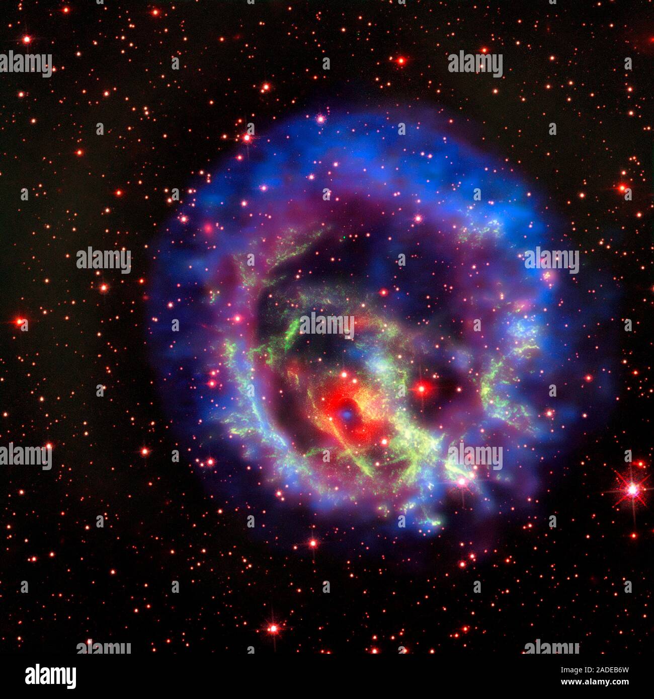 Neutron star in supernova remnant E0102-72.3, composite image. This ...