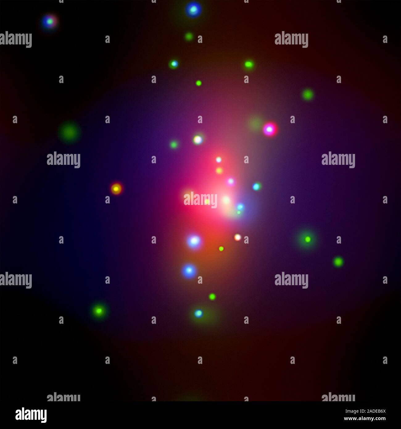 Galaxy containing supernova SN 2014C, X-ray image. Three energy levels ...