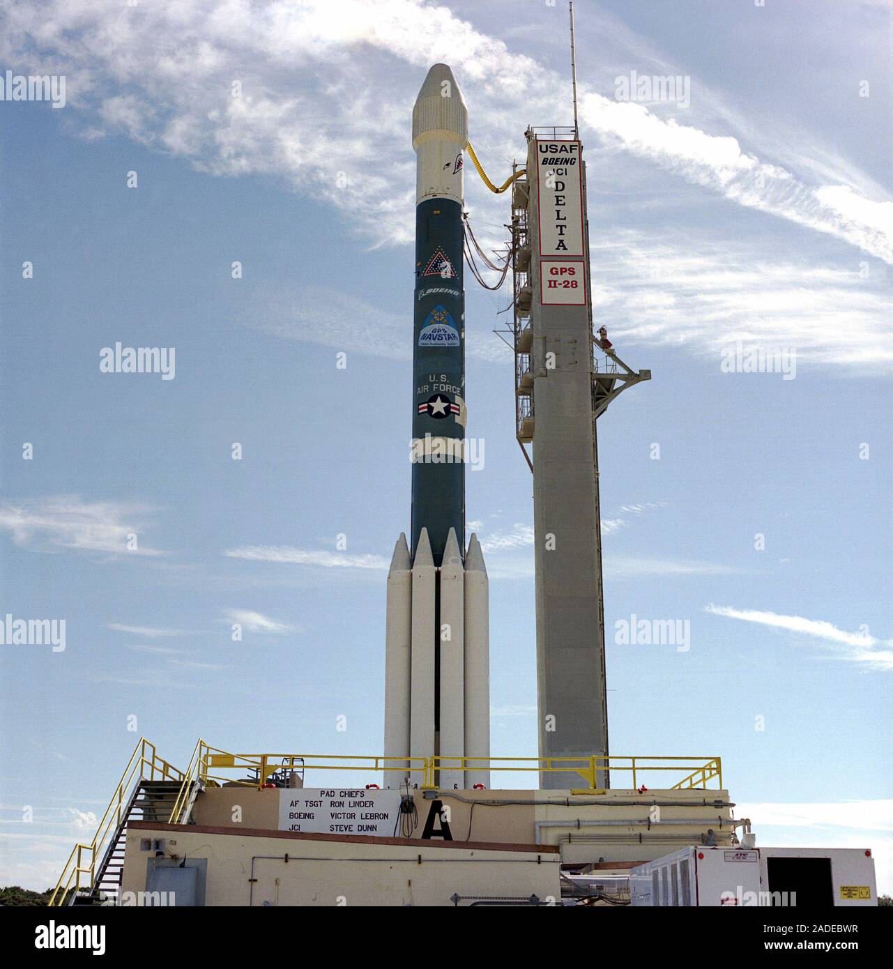 Delta II launch vehicle, carrying a NAVSTAR (Navigation Satellite ...