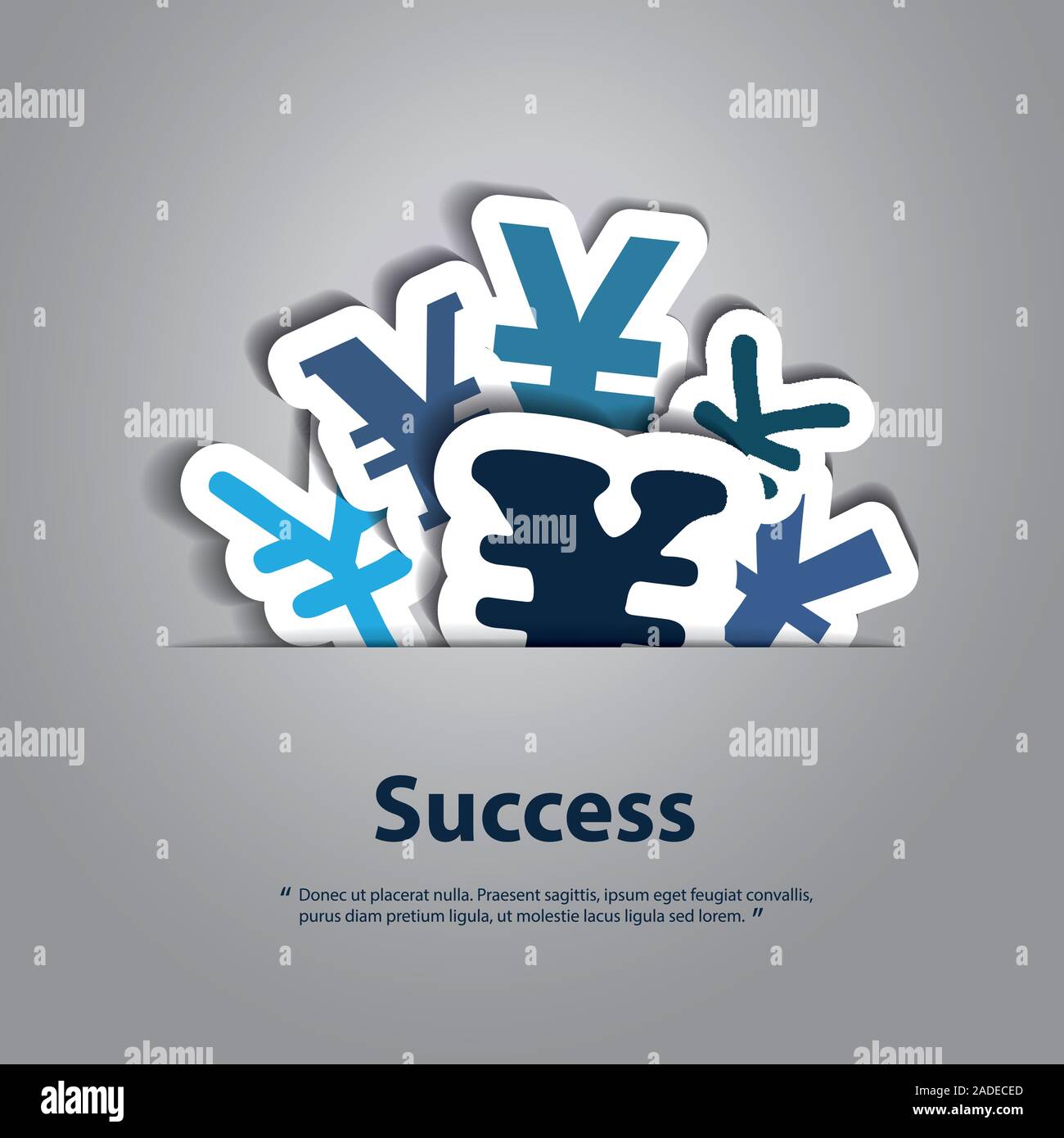 Japan Yen Signs Design Concept - Abstract Business Background Concept ...