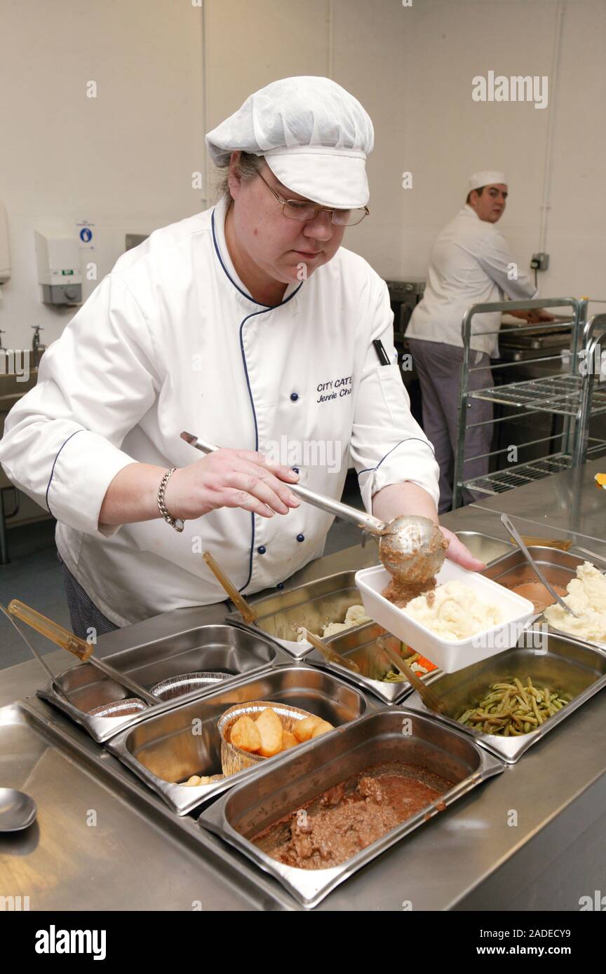 In the Hospital Kitchens special dietary meals being put into ...
