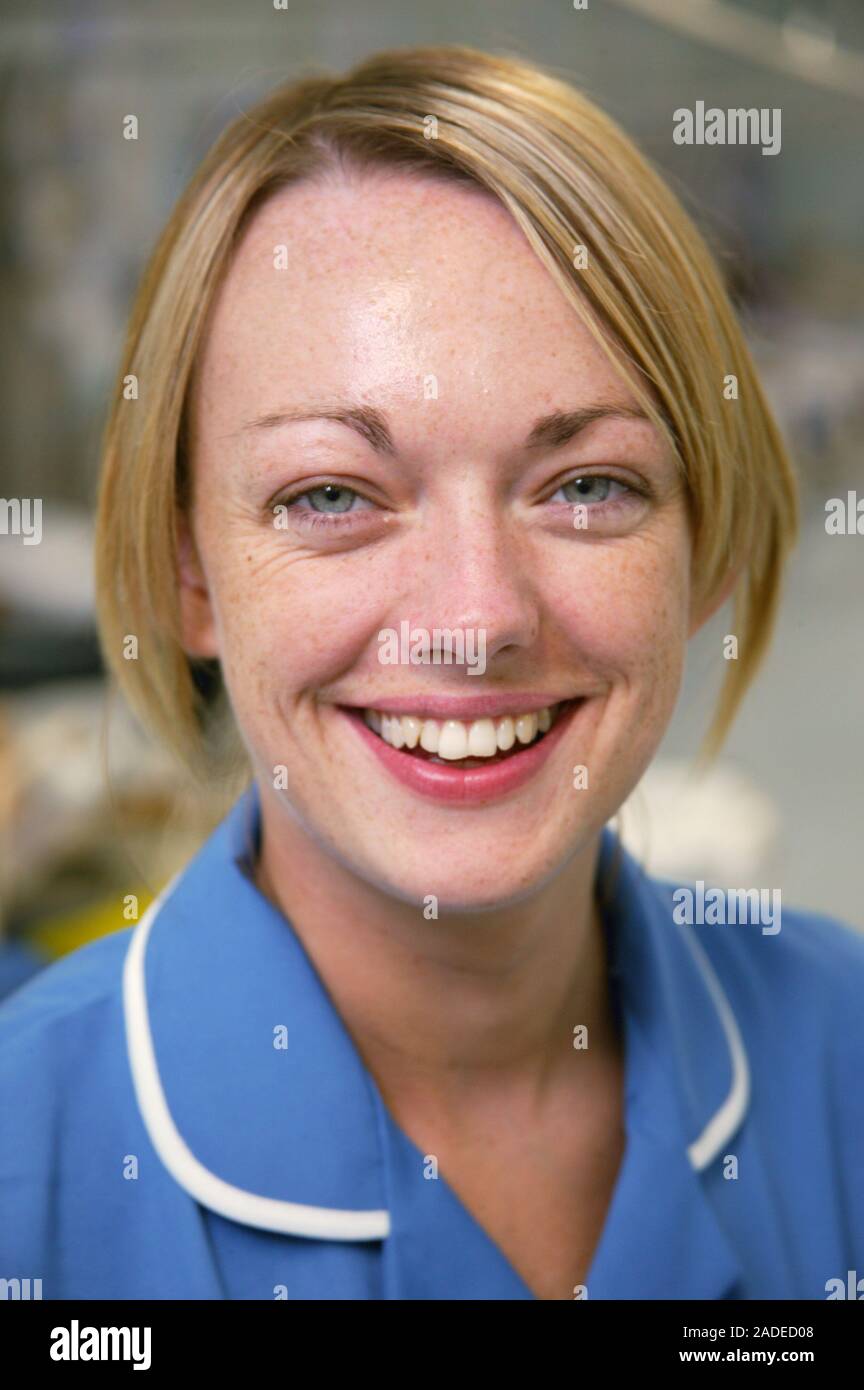 Portrait of Hospital Emergency short stay unit Staff Nurse Stock Photo ...
