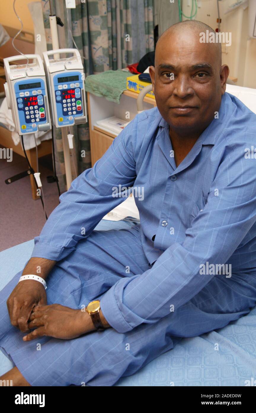 Diabetic patient relaxing on top of ward bed Stock Photo - Alamy