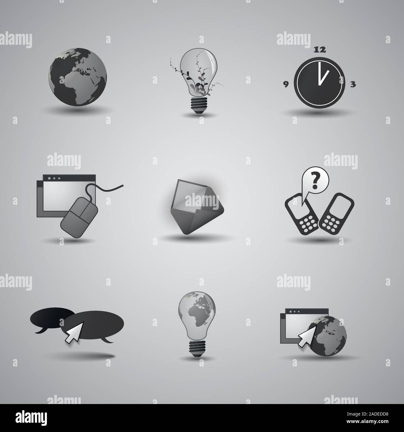 Collection Of Website Elements, Icons - Vector Stock Vector Image & Art ...