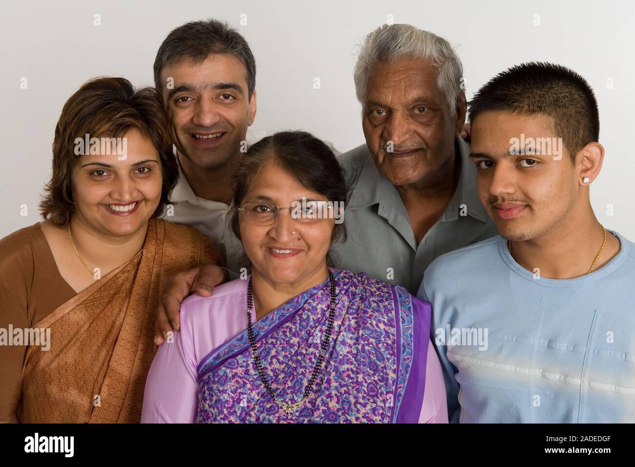 Portrait of three generations of a family Stock Photo - Alamy