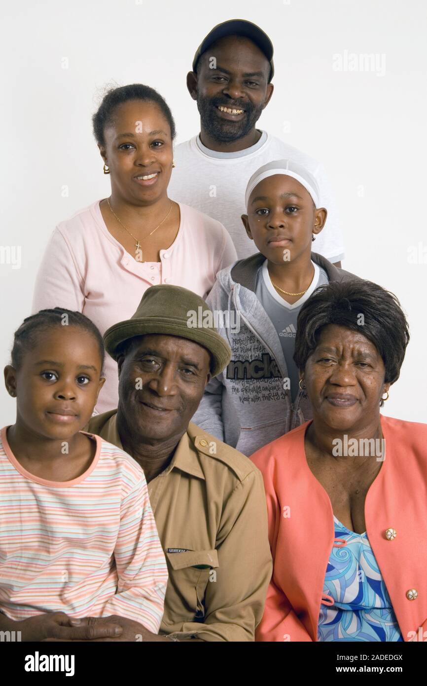 Portrait of three generations of a family Stock Photo - Alamy