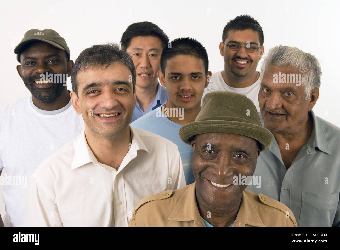 Multiracial Group of men standing together Stock Photo - Alamy