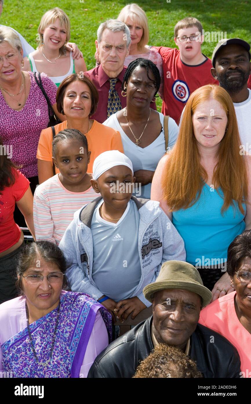 Multiracial group of people, including various family members Stock ...