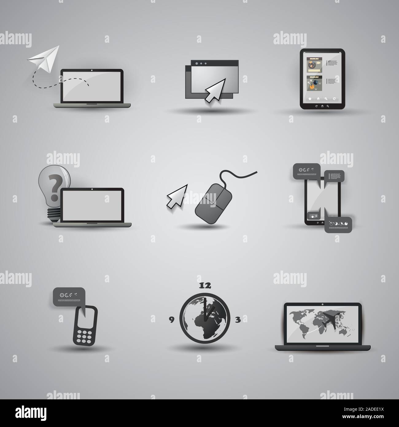 Collection Of Website Elements, Icons - Vector Stock Vector Image & Art ...