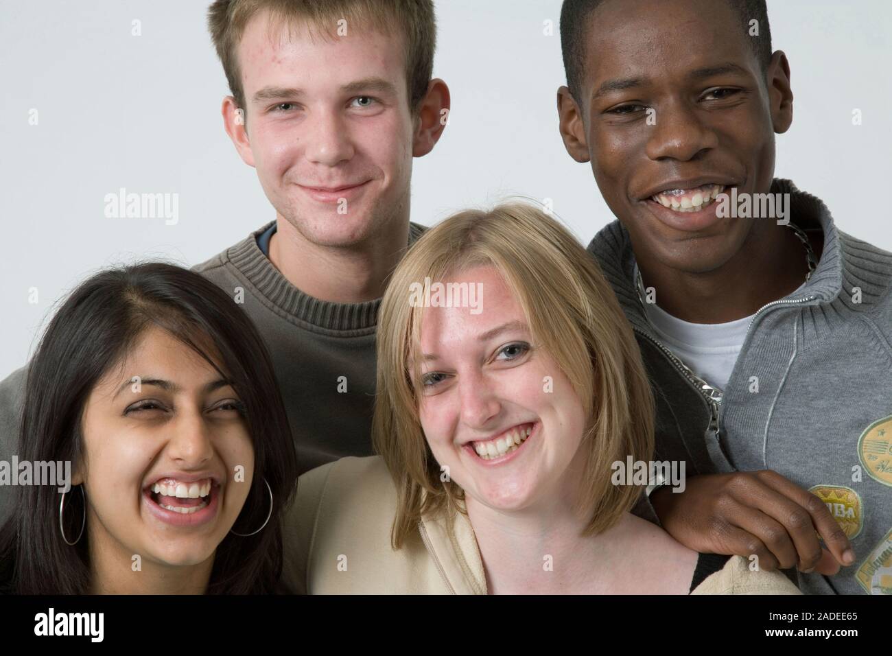 Portrait of a group of teenagers Stock Photo - Alamy