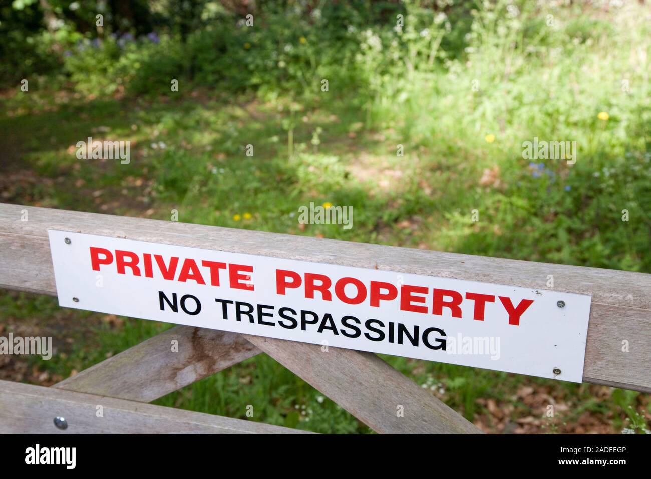 Private property sign Stock Photo - Alamy