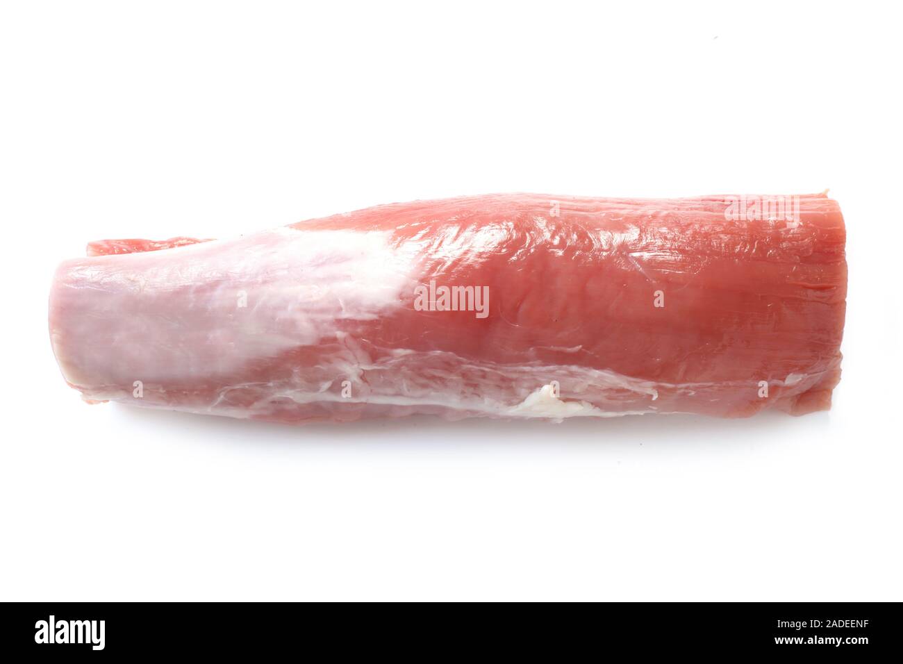 Raw Pork Tenderloin Isolated On White Stock Photo - Alamy