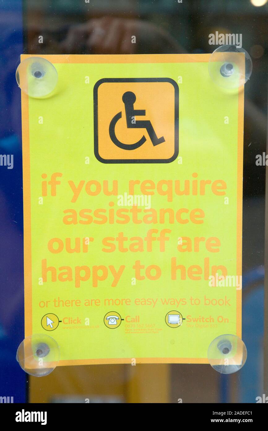 Disability access sign Stock Photo - Alamy