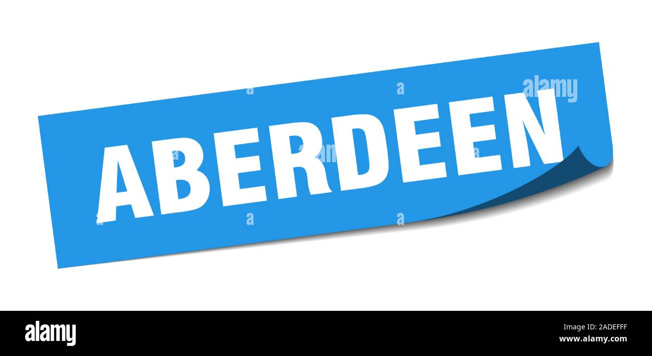 Aberdeen sticker. Aberdeen blue square peeler sign Stock Vector Image ...