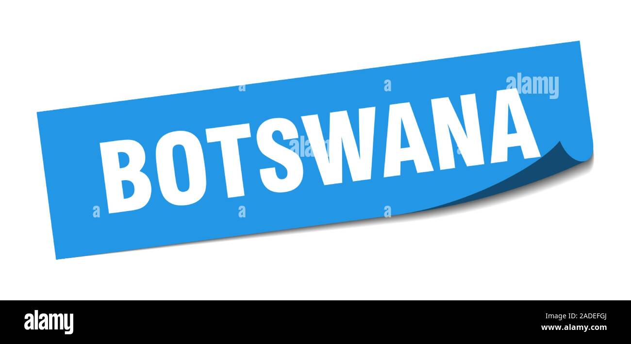 Botswana sticker. Botswana blue square peeler sign Stock Vector Image ...