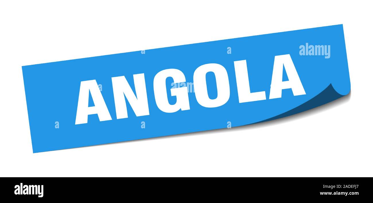 Angola sticker. Angola blue square peeler sign Stock Vector Image & Art ...
