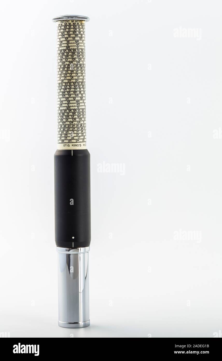 Vintage Otis King calculator, a type of cylindrical slide rule Stock ...