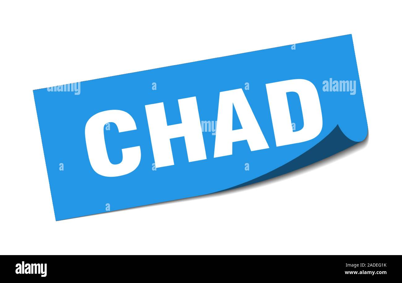 Chad sticker. Chad blue square peeler sign Stock Vector Image & Art - Alamy