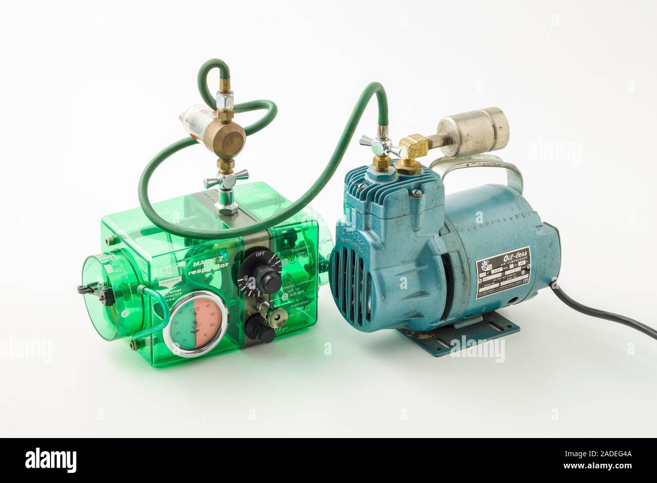 Bird Mark 7 respirator from 1967 attached to an air compressor Stock ...