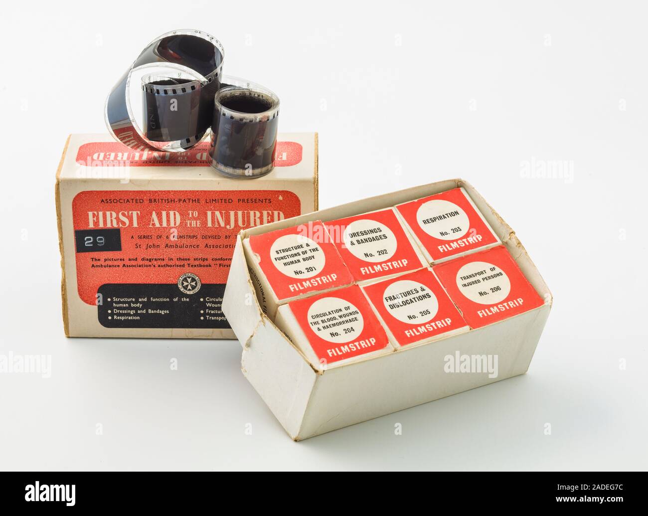 First aid films, 20th century Stock Photo - Alamy