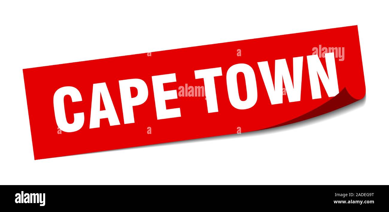 Cape Town sticker. Cape Town red square peeler sign Stock Vector Image ...
