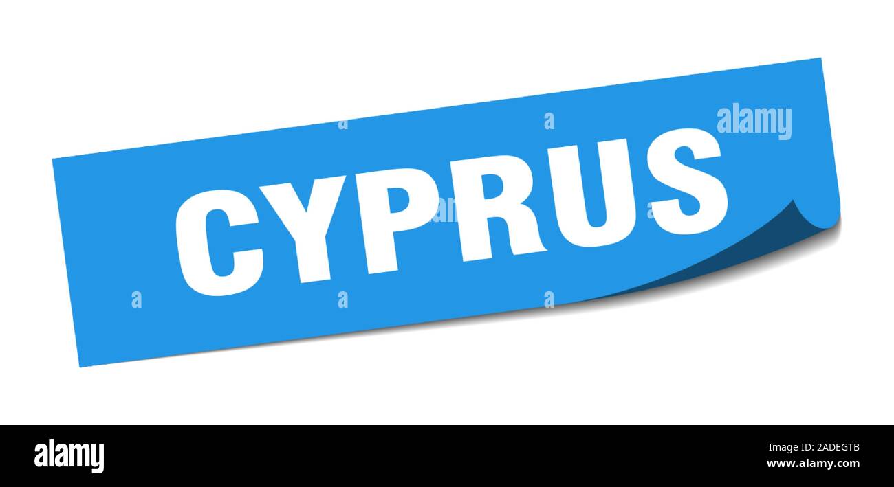 Cyprus sticker. Cyprus blue square peeler sign Stock Vector Image & Art ...