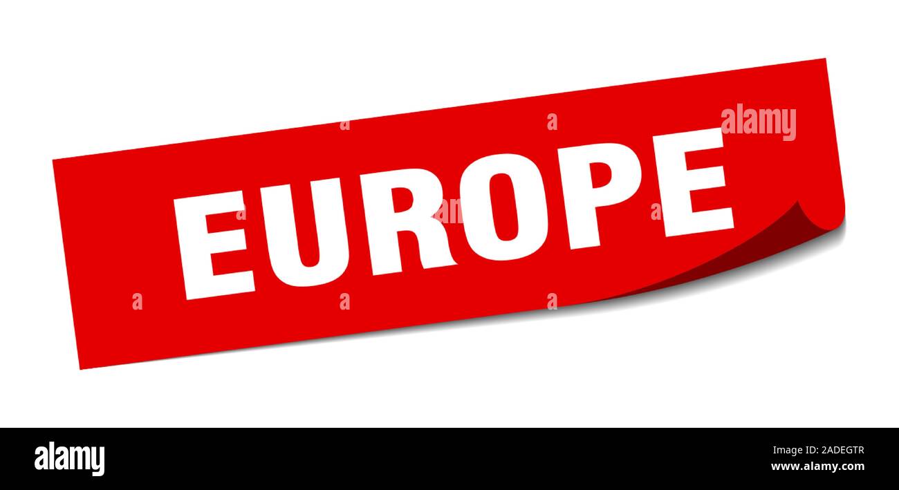 europe sticker. europe red square peeler sign Stock Vector Image & Art ...