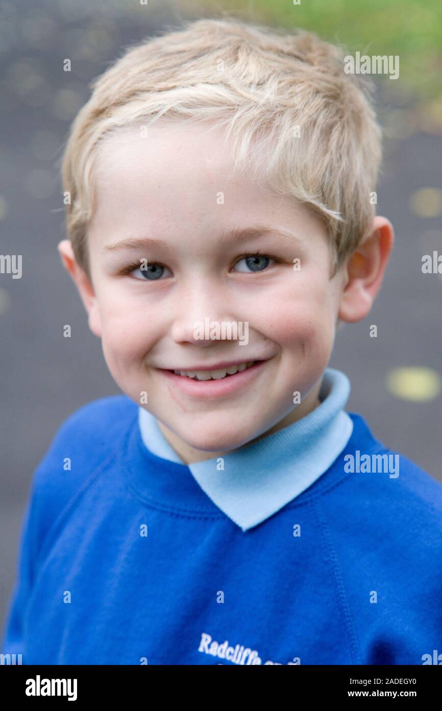 Portrait of a boy smiling Stock Photo - Alamy