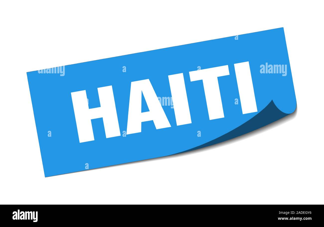 Haiti sticker. Haiti blue square peeler sign Stock Vector Image & Art ...