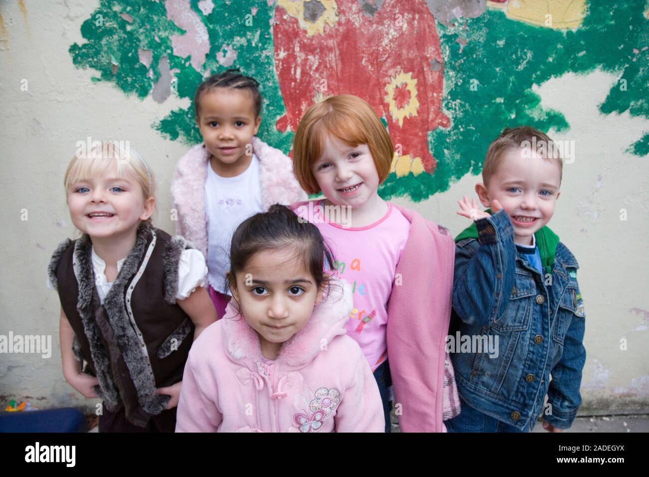 Group of playschool children at breaktime Stock Photo - Alamy