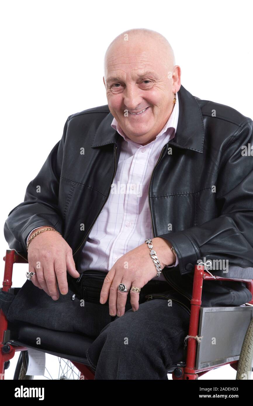 Portrait of a male amputee wheelchair user Stock Photo - Alamy