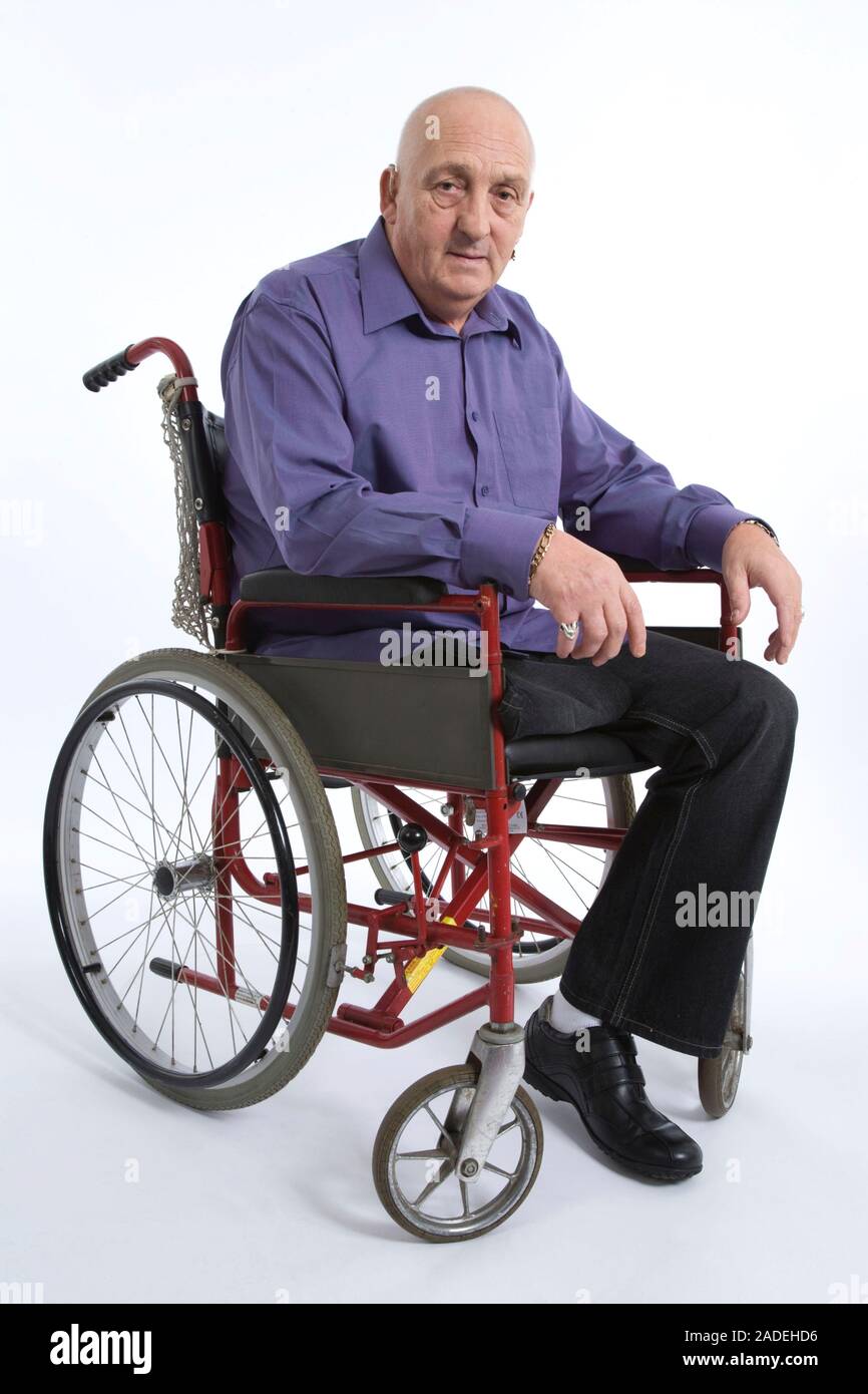 Portrait of a male amputee wheelchair user Stock Photo - Alamy