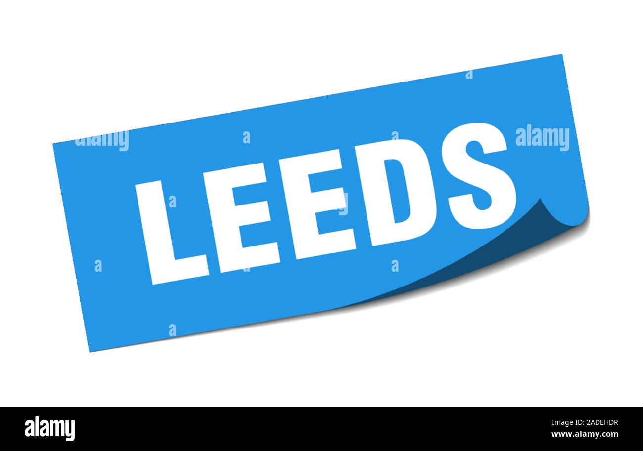 Leeds sticker. Leeds blue square peeler sign Stock Vector Image & Art ...