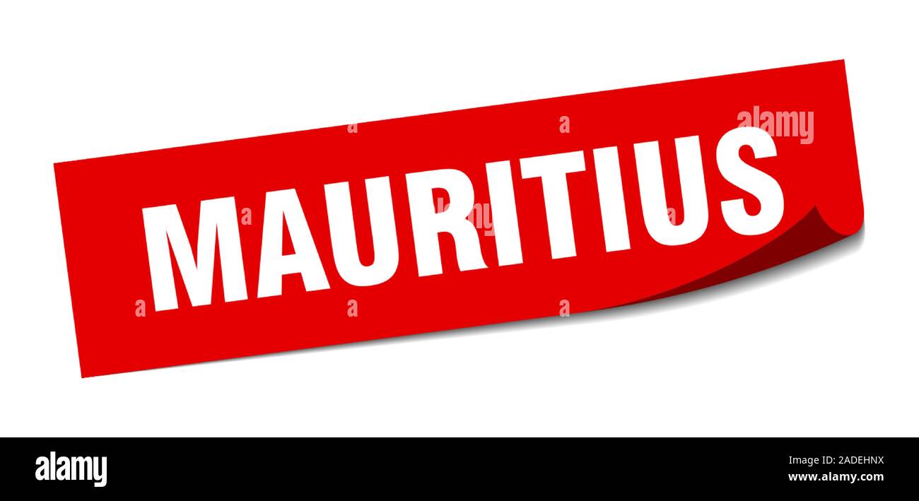 Mauritius sticker. Mauritius red square peeler sign Stock Vector Image ...