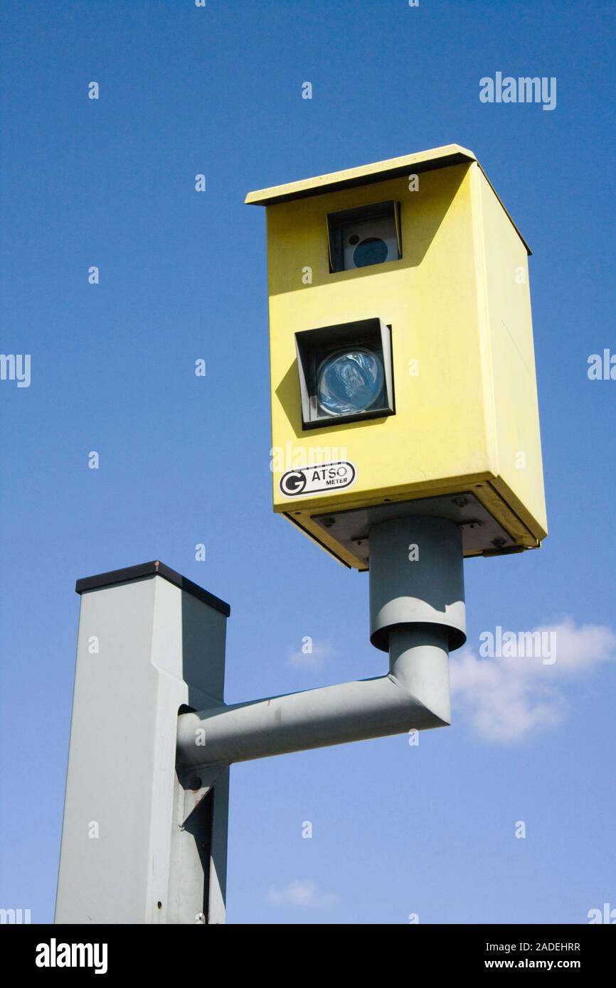 Fixed Gatso speed camera on the roadside Stock Photo - Alamy