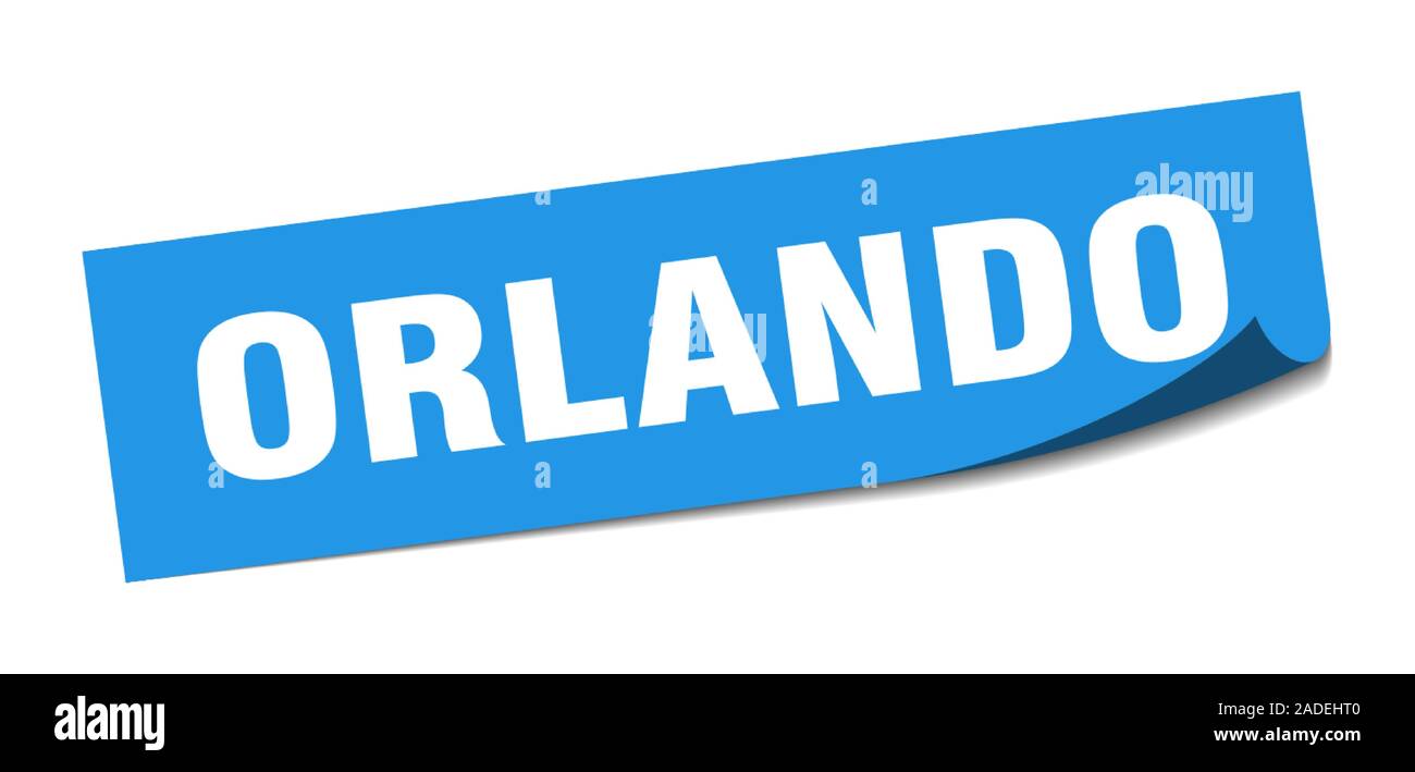 Orlando sticker. Orlando blue square peeler sign Stock Vector Image ...