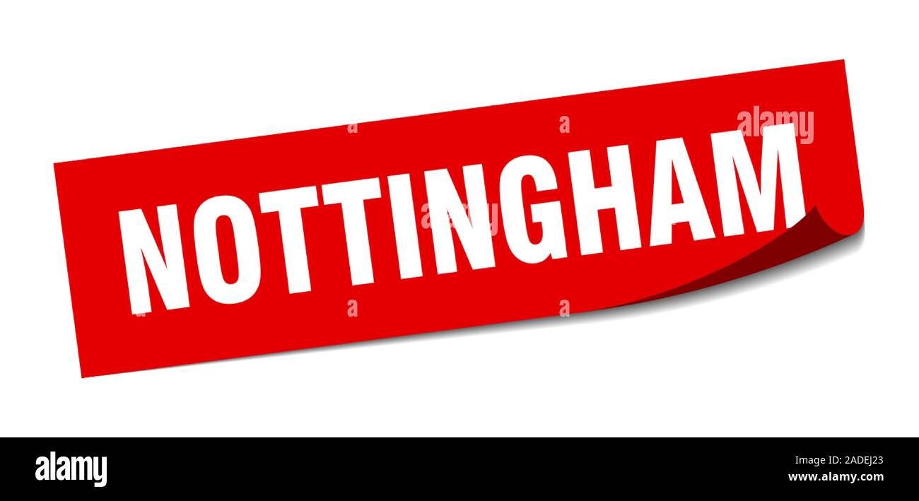 Nottingham sticker. Nottingham red square peeler sign Stock Vector ...