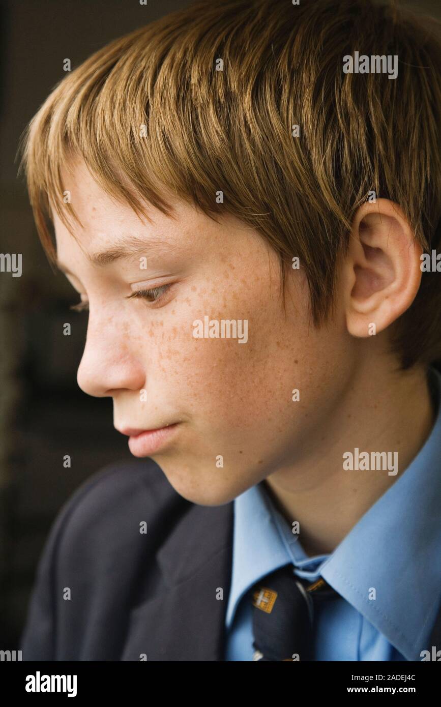 Secondary school student portrait in profile Stock Photo - Alamy