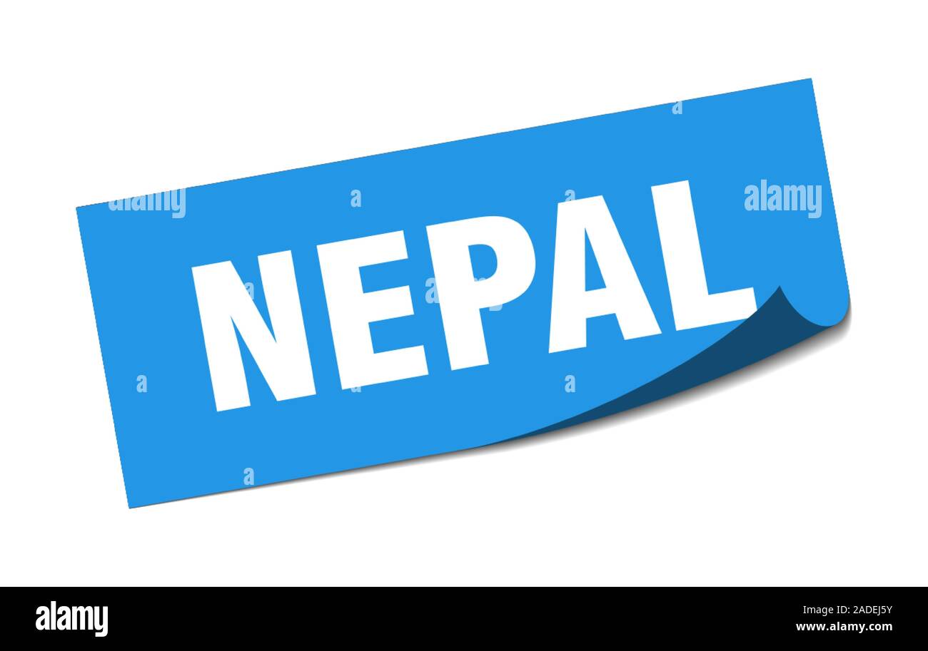 Nepal sticker. Nepal blue square peeler sign Stock Vector Image & Art ...