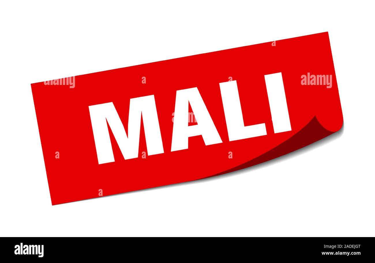 Mali sticker. Mali red square peeler sign Stock Vector Image & Art - Alamy