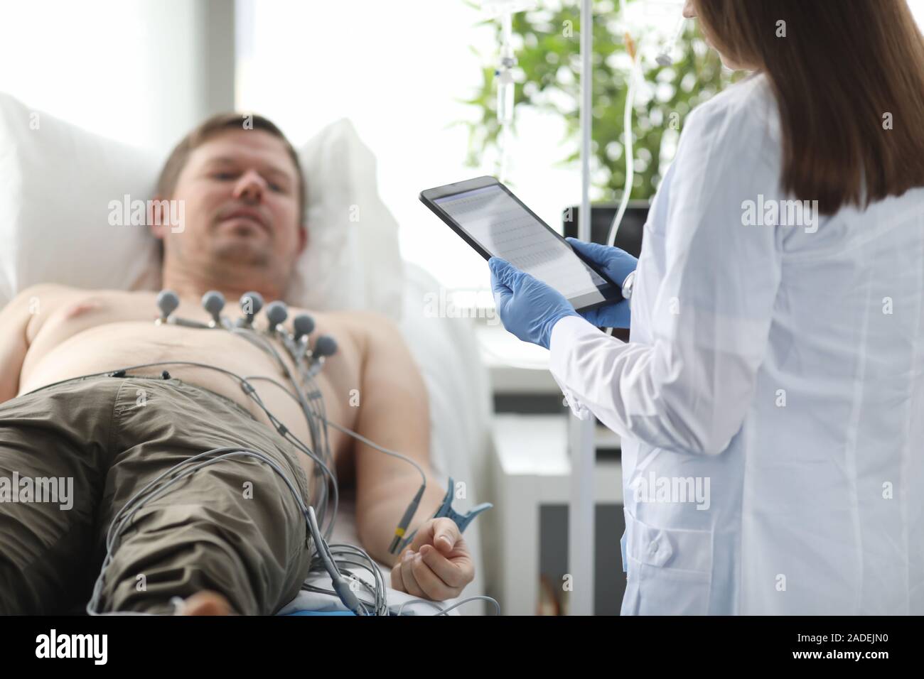 Female doctor with tablet Stock Photo - Alamy