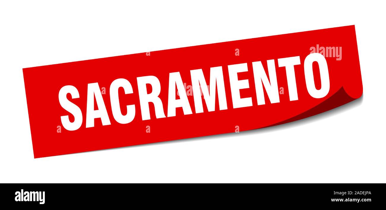 Sacramento sticker. Sacramento red square peeler sign Stock Vector ...