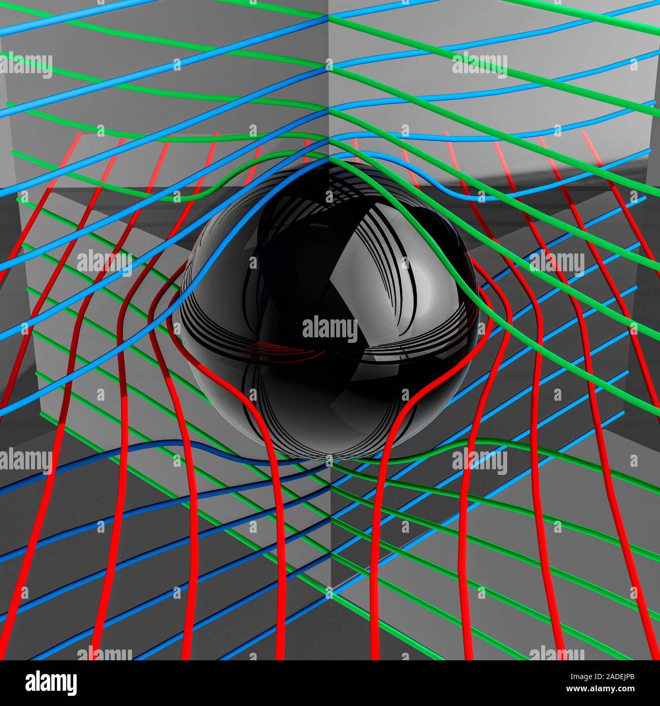 3D-spacetime. Conceptual illustration of a 3D-spacetime portion whose ...