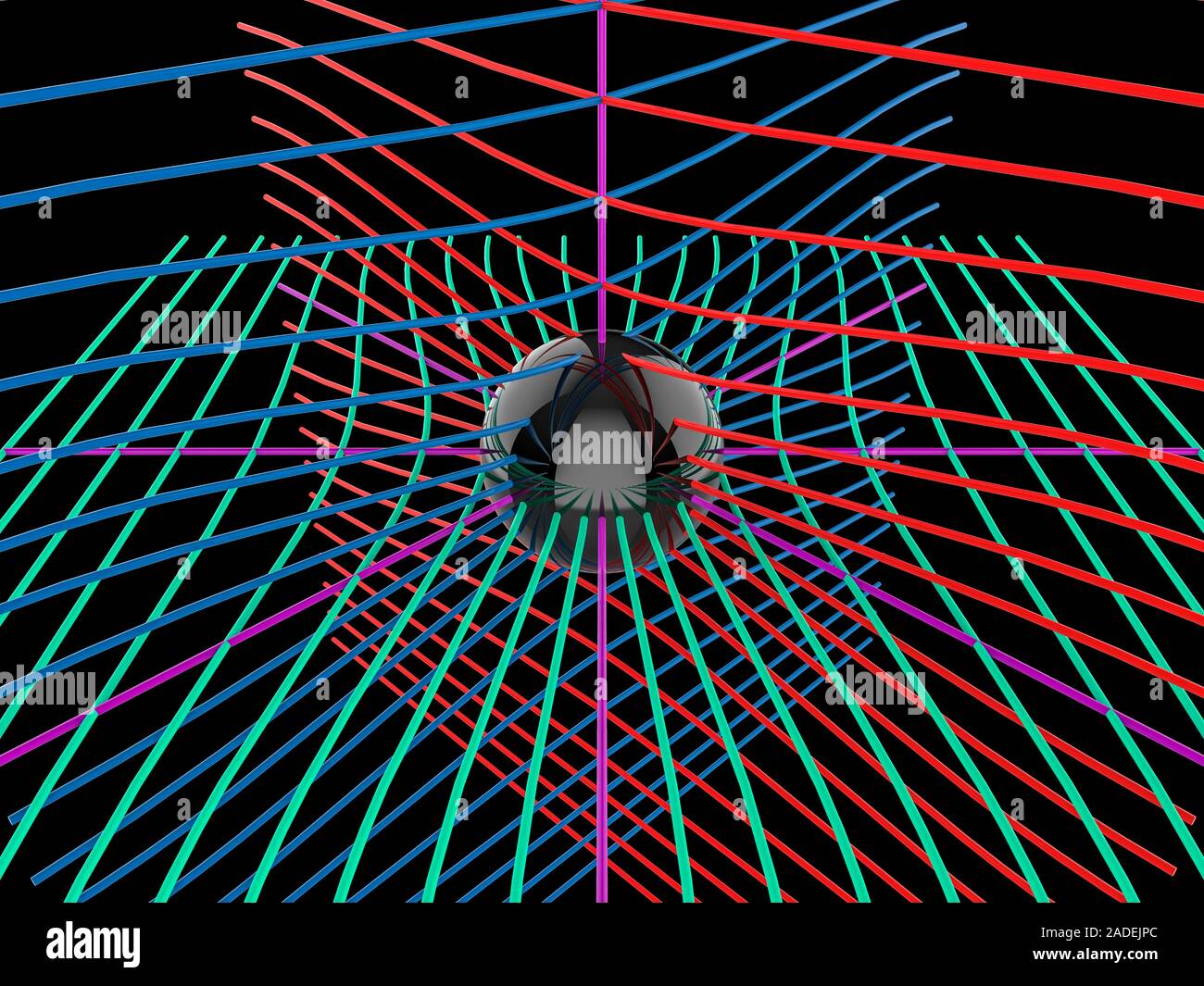 3D-spacetime. Conceptual illustration of a 3D-spacetime portion whose ...