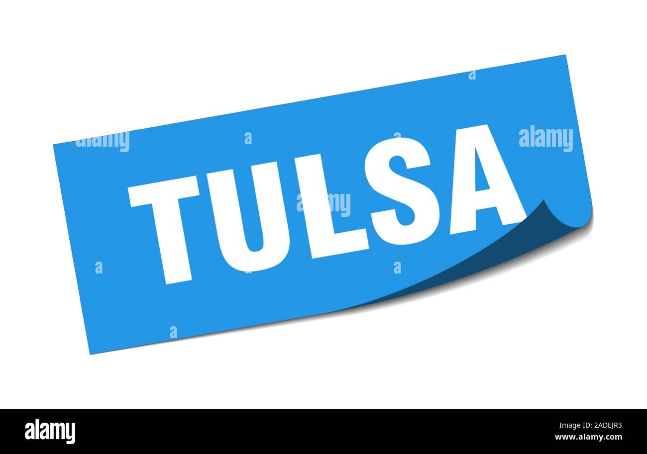Tulsa sticker. Tulsa blue square peeler sign Stock Vector Image & Art ...