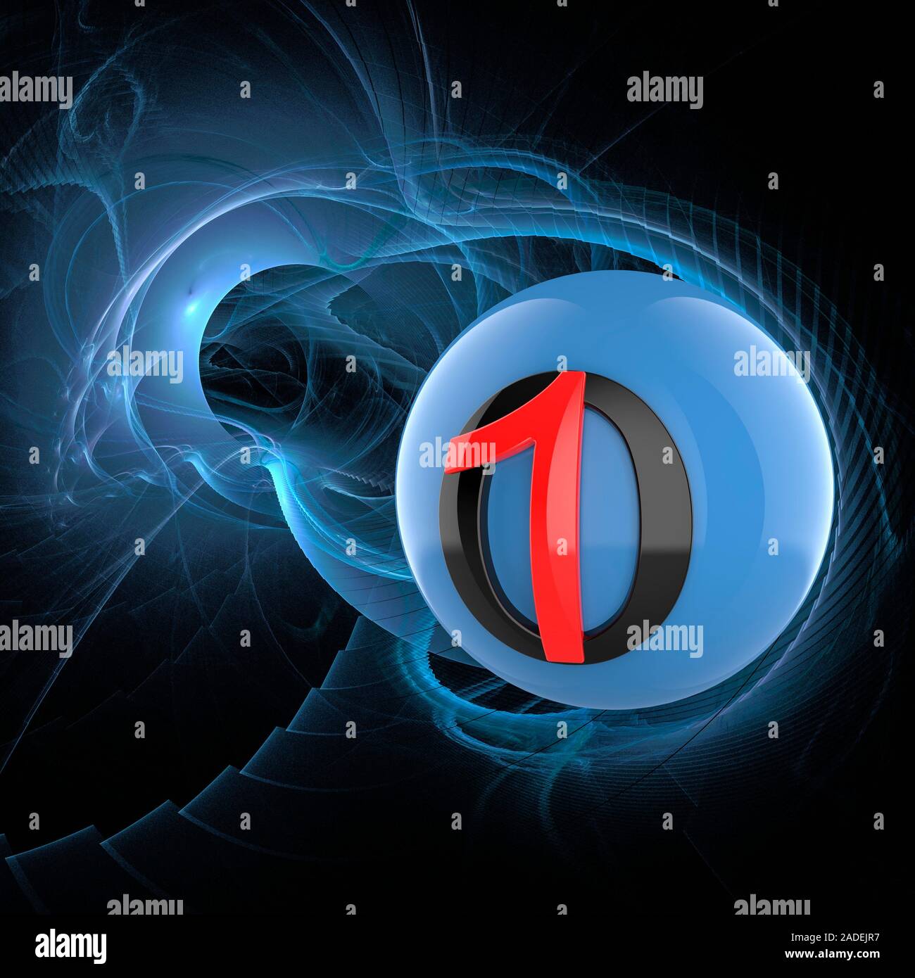 Quantum superposition. Conceptual illustration of the quantum ...