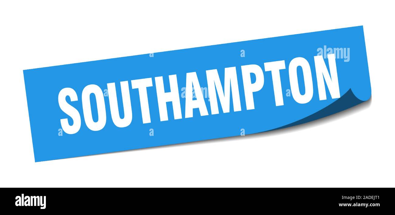 Southampton sticker. Southampton blue square peeler sign Stock Vector ...