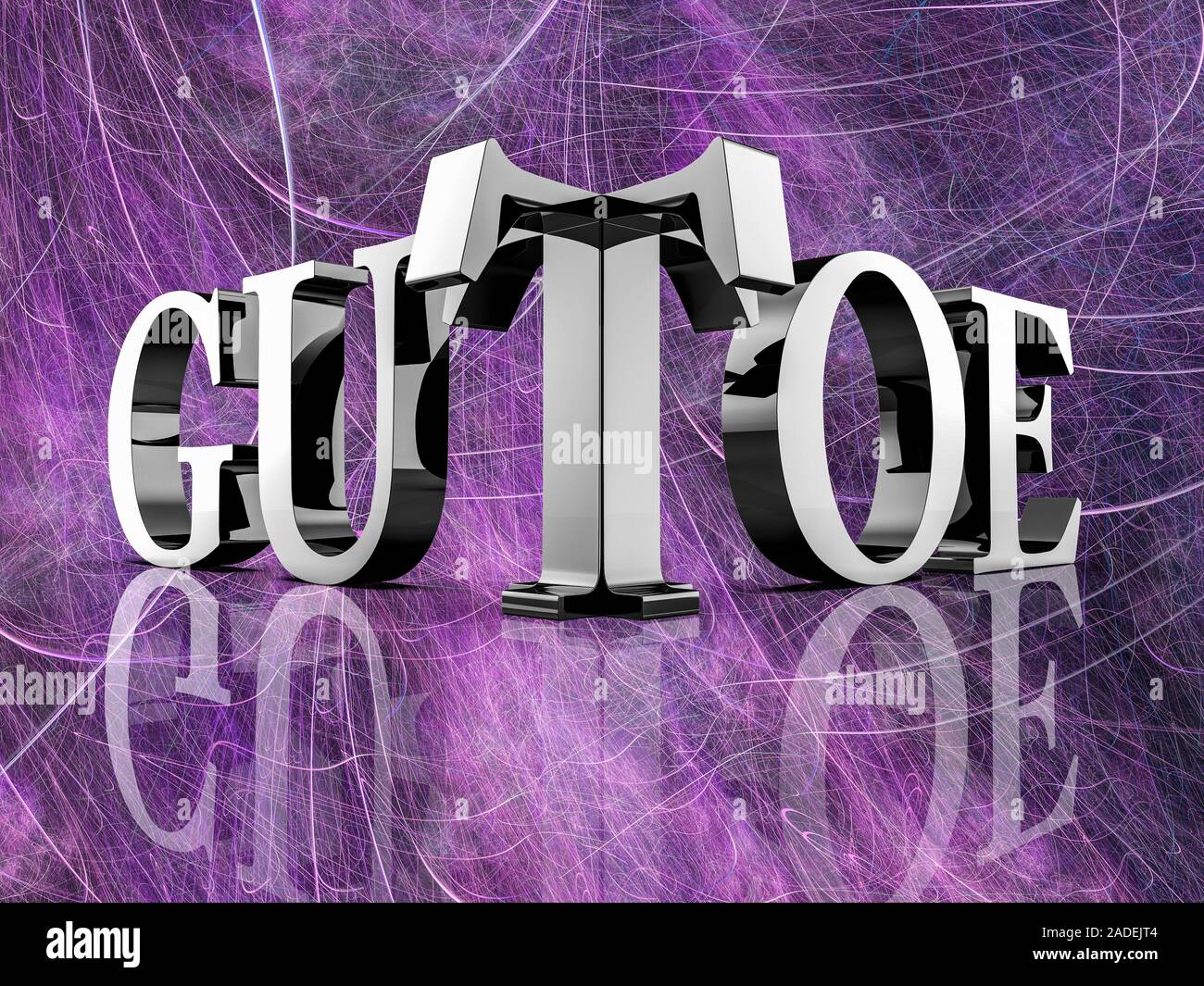 GUT and TOE initialisms combined. Computer artwork displaying GUT for ...